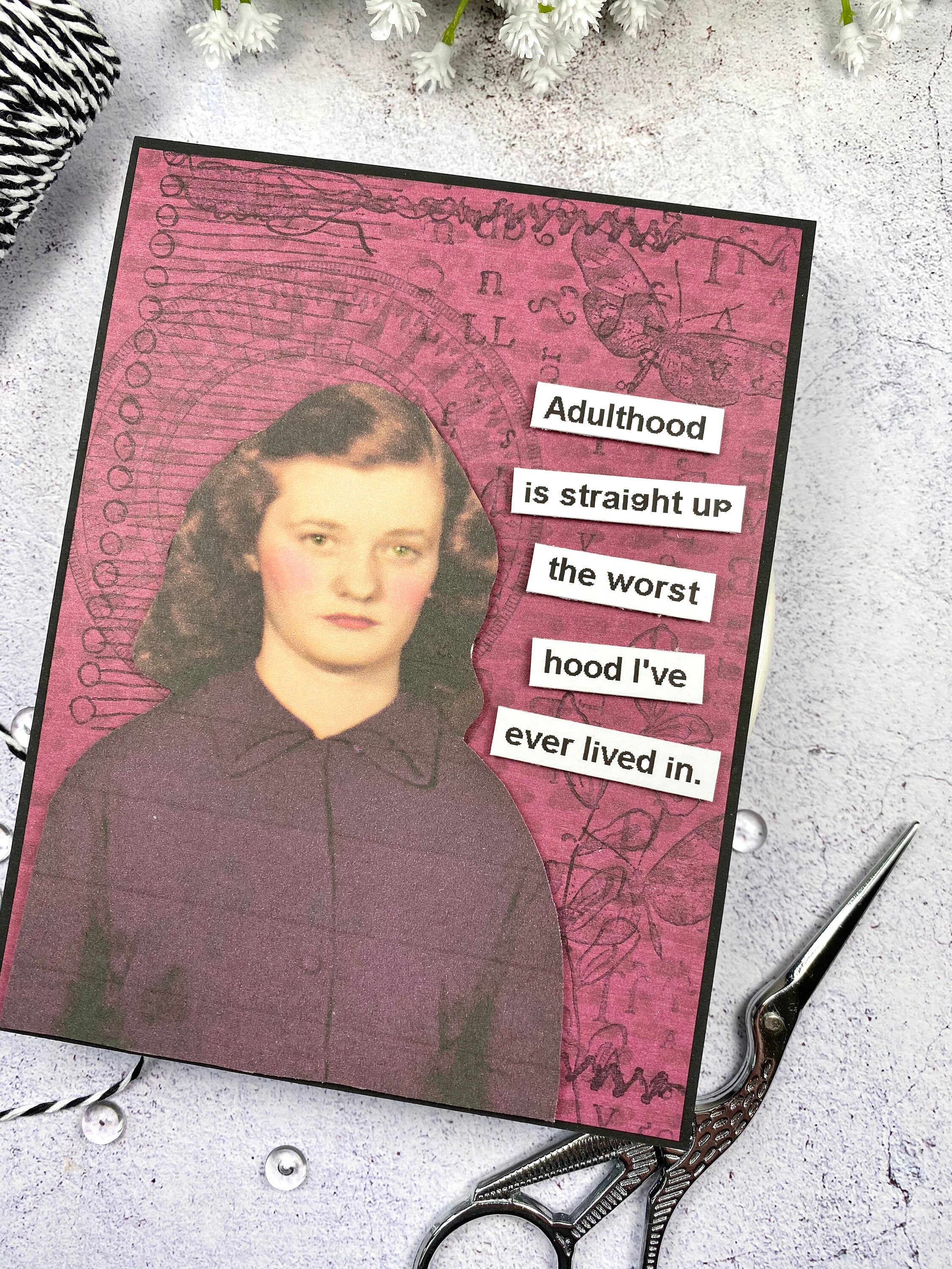 Snarky Card, Funny Card, Hilarious Card, Hand Made Card, Funny Friend ...