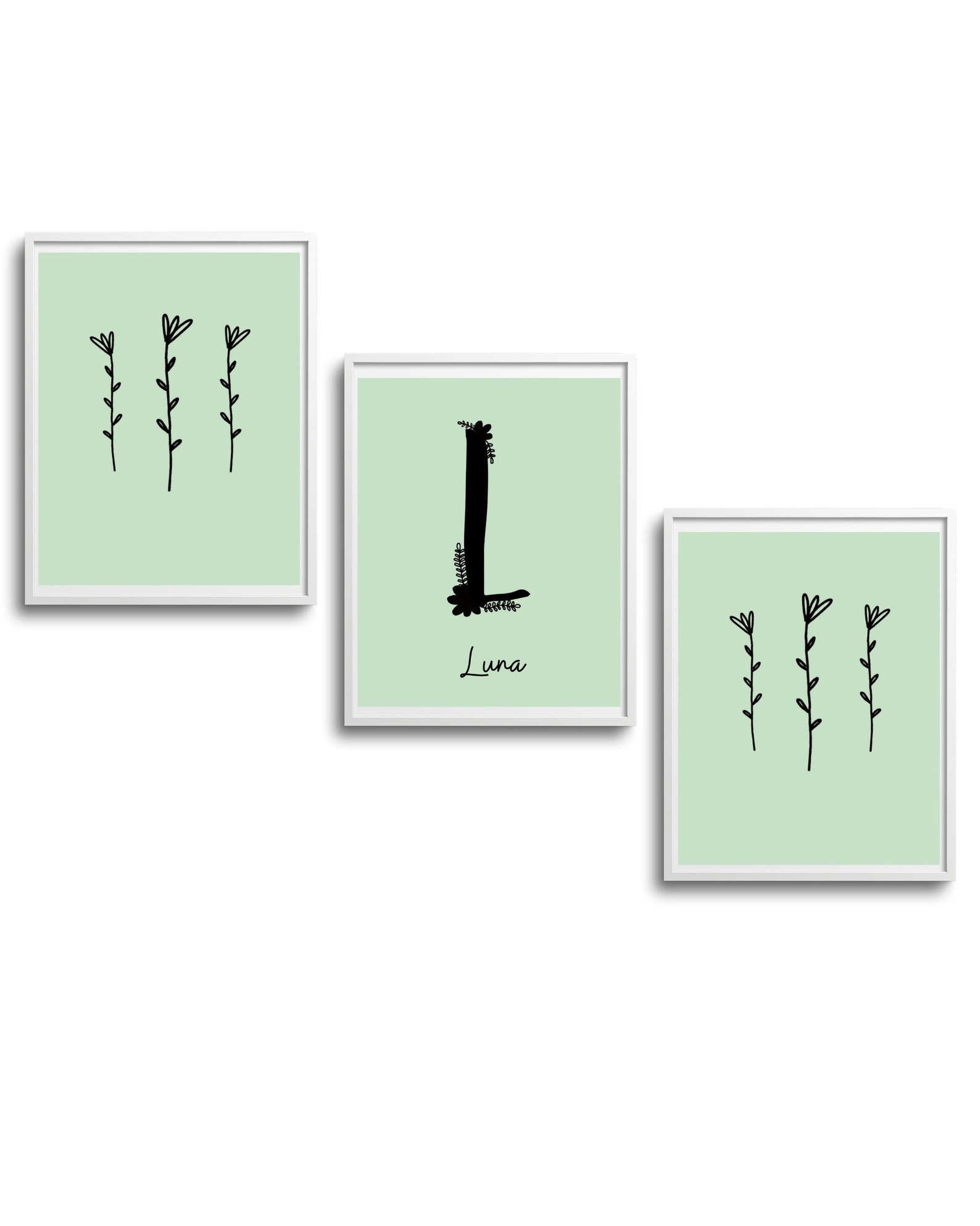 Personalized Baby Name Sign Sage Green Nursery Nursery Name | Etsy