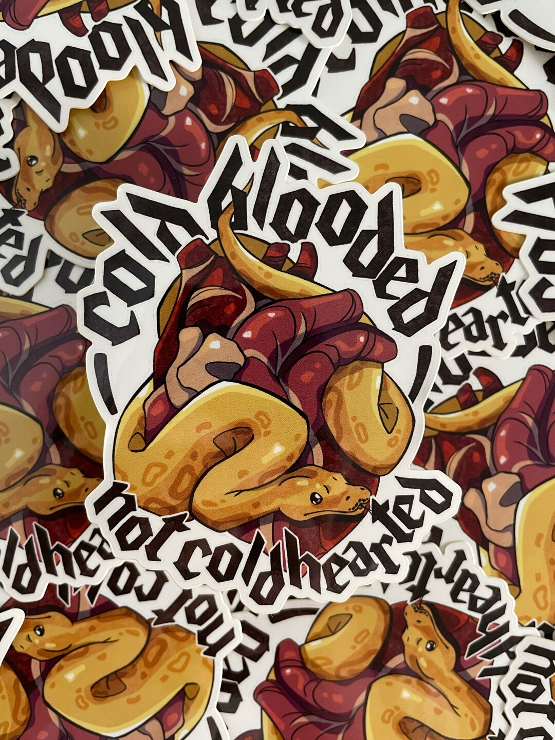 Ball Python Snake Glossy Vinyl Sticker - "cold Blooded" - Etsy