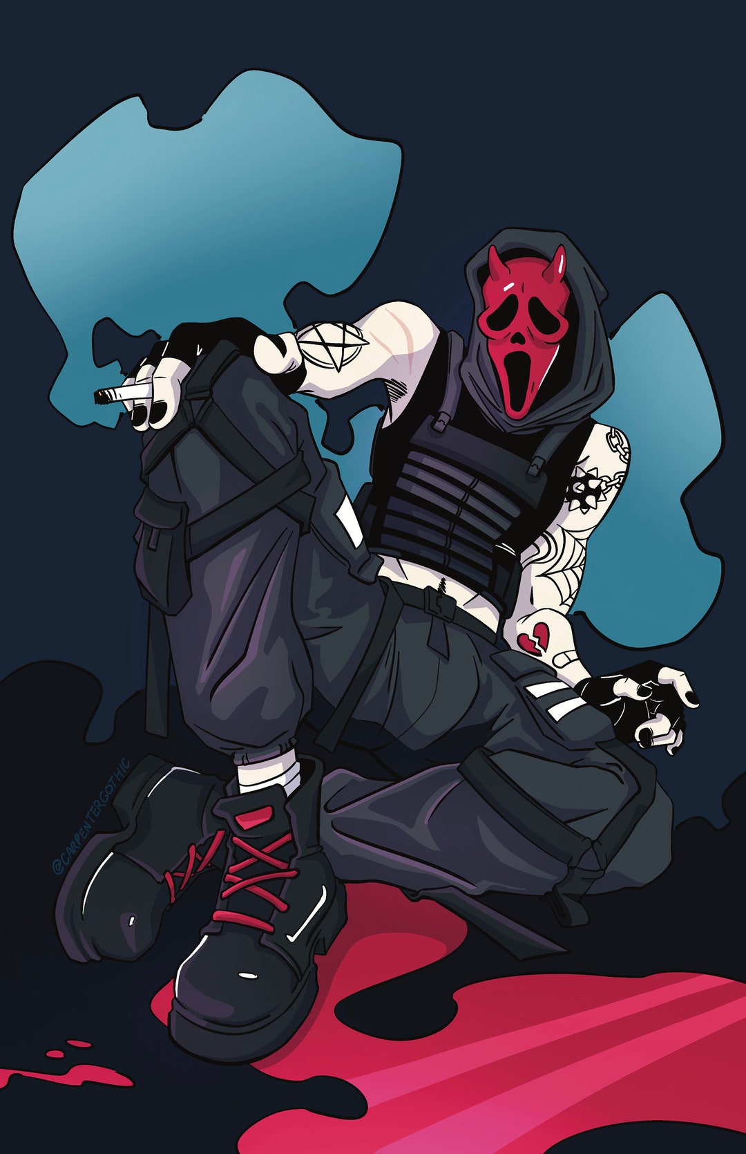 Scream Ghostface Horror Art Print Poster - Etsy