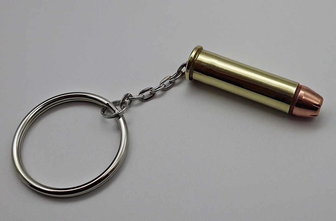 Real Bullet Keychain 357 Magnum & Hornady XTP 125gr Hollow Point Round ...