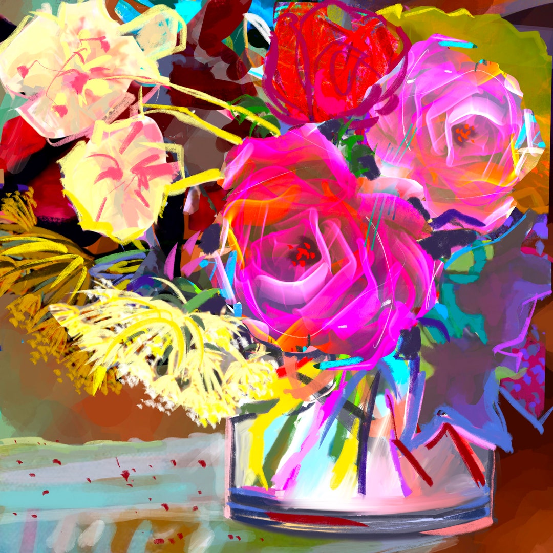 Abstract Floral Paintings Abstract Floral Art Abstract Floral Print ...
