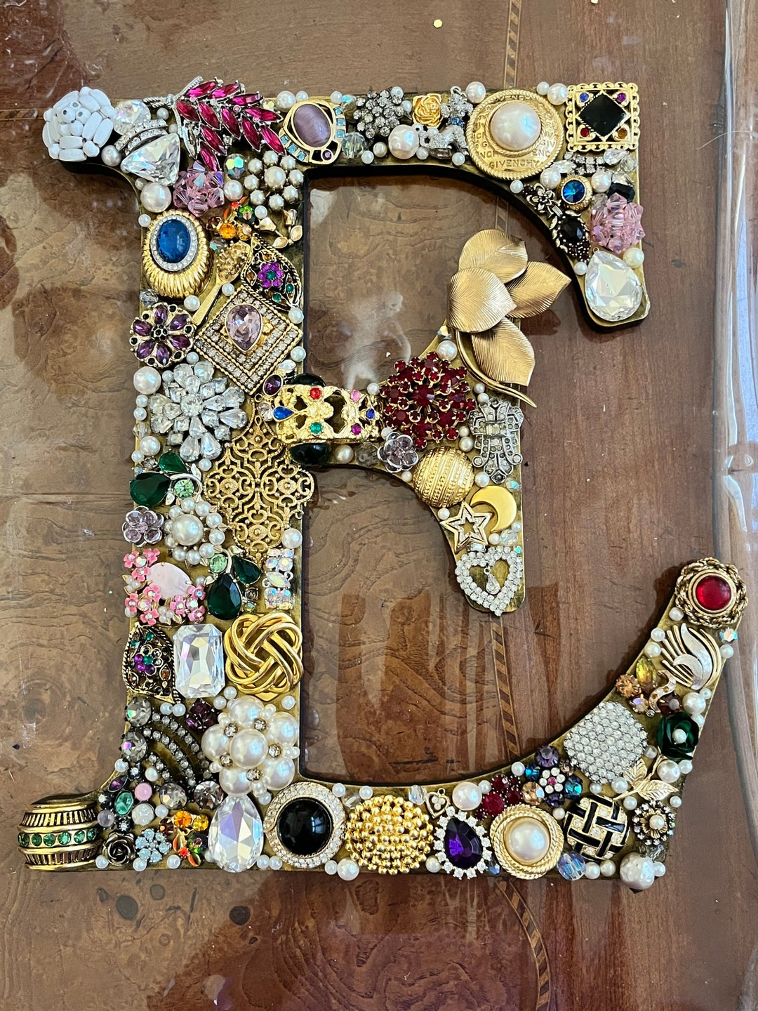 Customized Vintage Jeweled Letter - Etsy