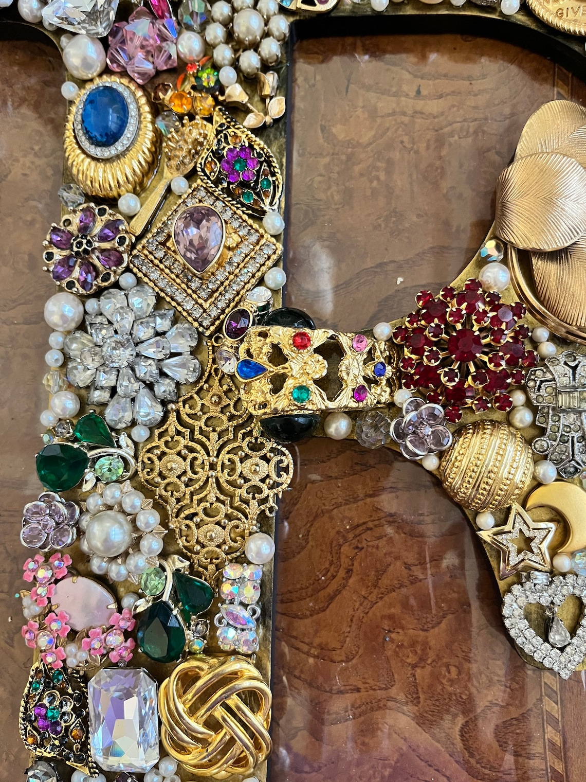 Customized Vintage Jeweled Letter - Etsy