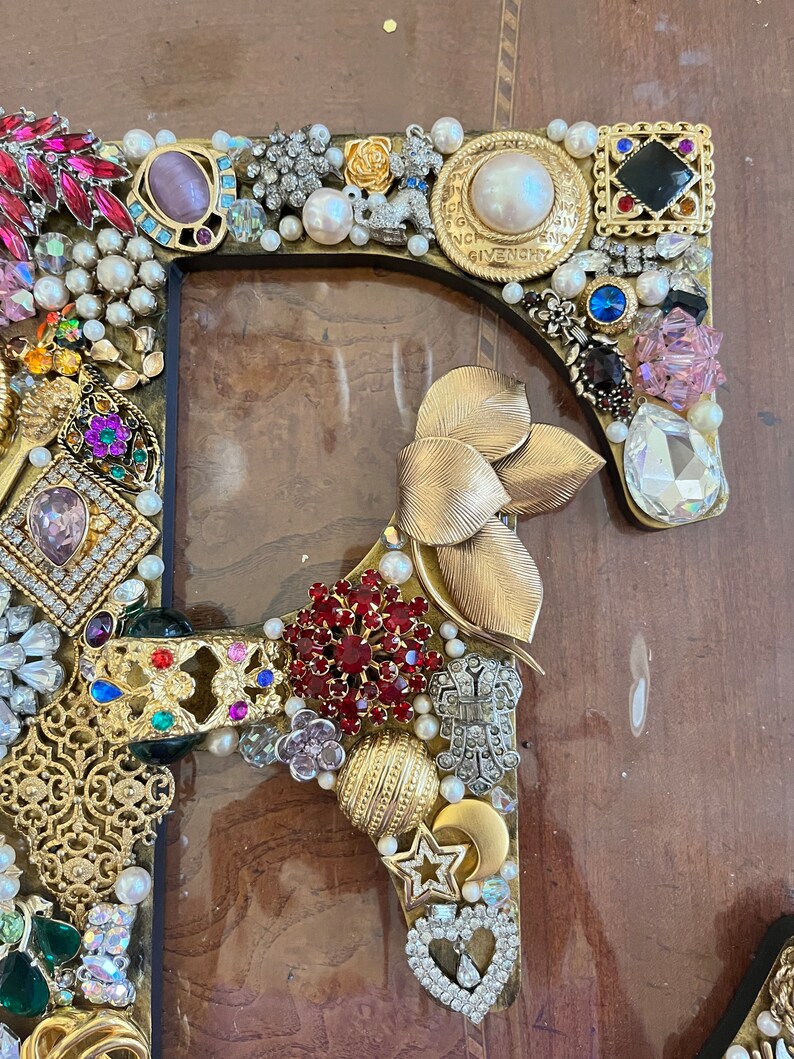 Customized Vintage Jeweled Letter - Etsy