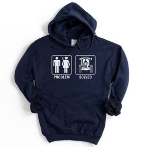 Problem Solved, Sarcastic Tractor Hoodie, Funny Farmer Gifts, Farming ...
