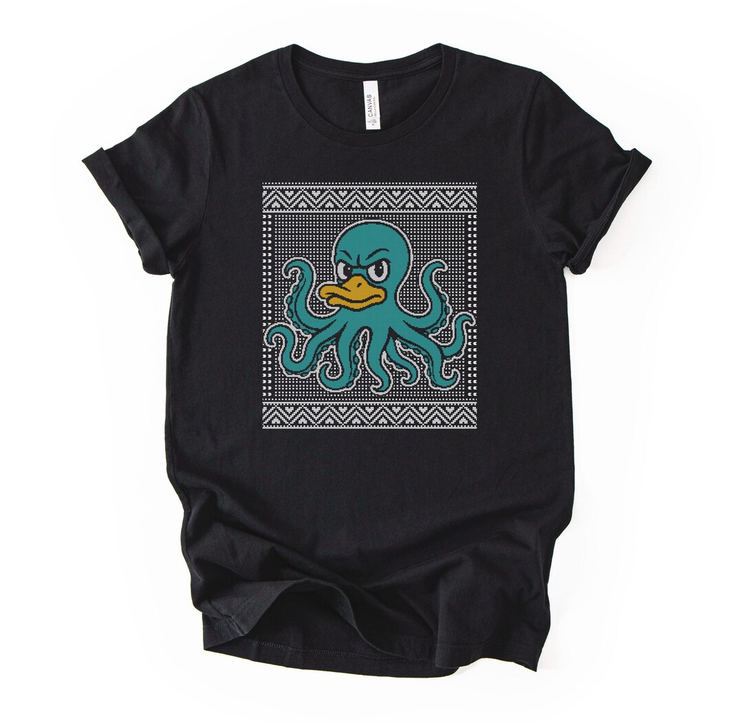 Octopus Duck Shirt, Duck Face, Octopus Ugly Sweater, Christmas Octopus ...