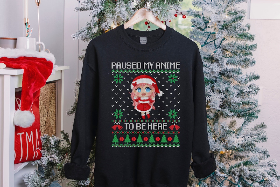 Christmas Anime Sweater, Chibi Anime Girl Sweater, Ugly Anime Christmas ...