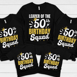 Custom 50th Birthday Squad Shirts 50th Birthday Shirts for - Etsy