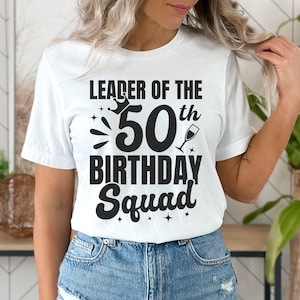 Custom 50th Birthday Squad Shirts, 50th Birthday Shirts for Group ...
