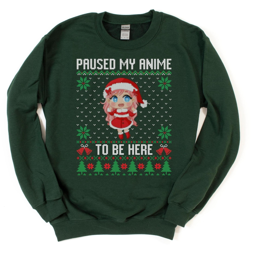 Christmas Anime Sweater, Chibi Anime Girl Sweater, Ugly Anime Christmas ...