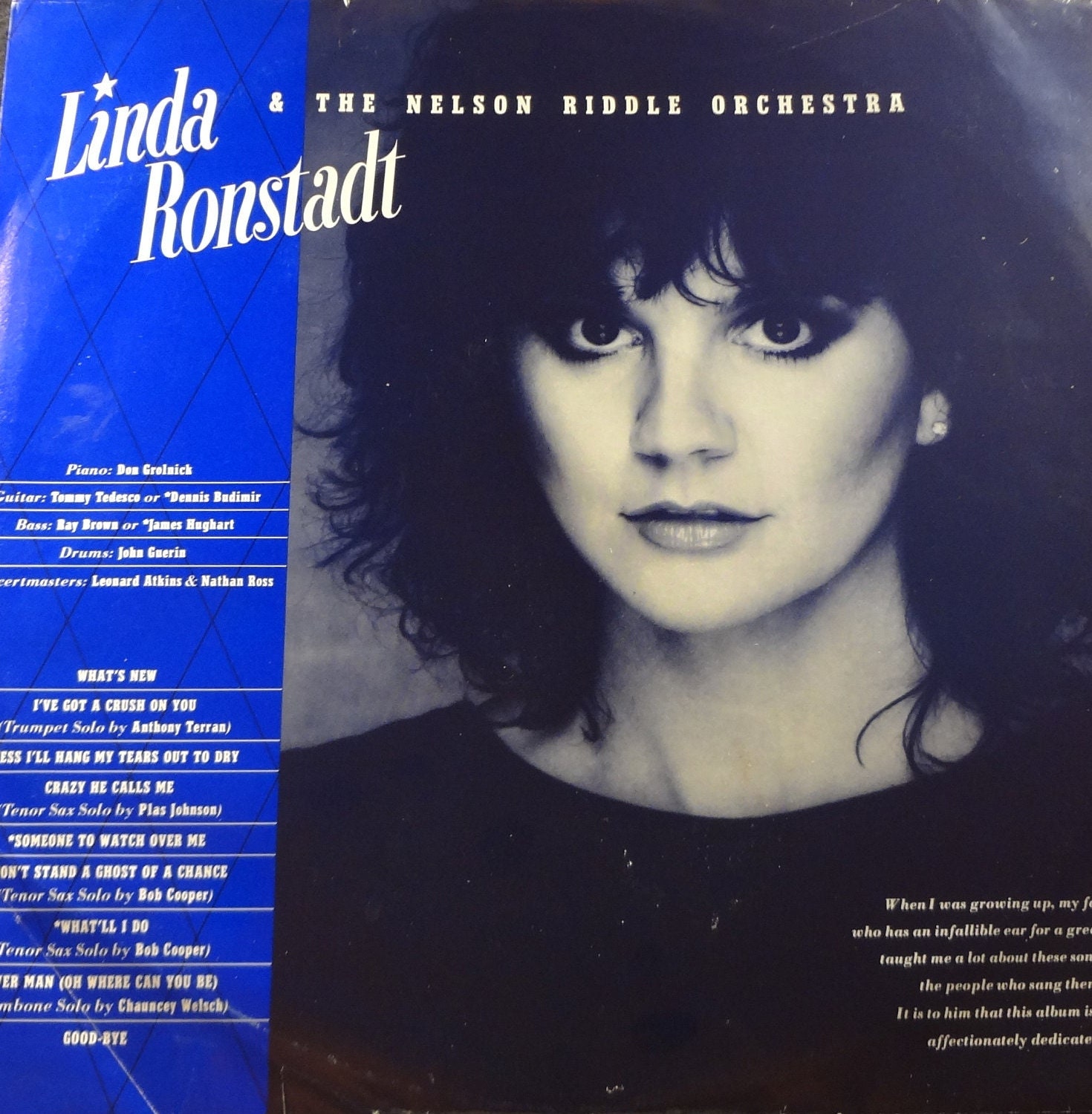 Linda Ronstadt & the Nelson Riddle Orchestra What's New - Etsy