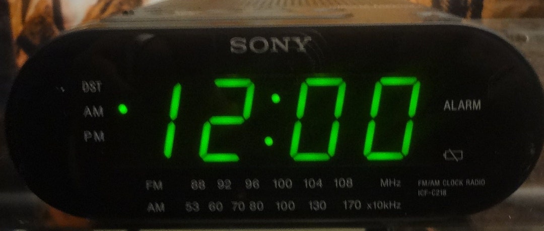 Vtg Sony ICF-C218 Dream Machine Digital Alarm Clock AM FM Radio Black ...