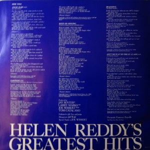 Helen Reddy – Helen Reddy's Greatest Hits - Etsy