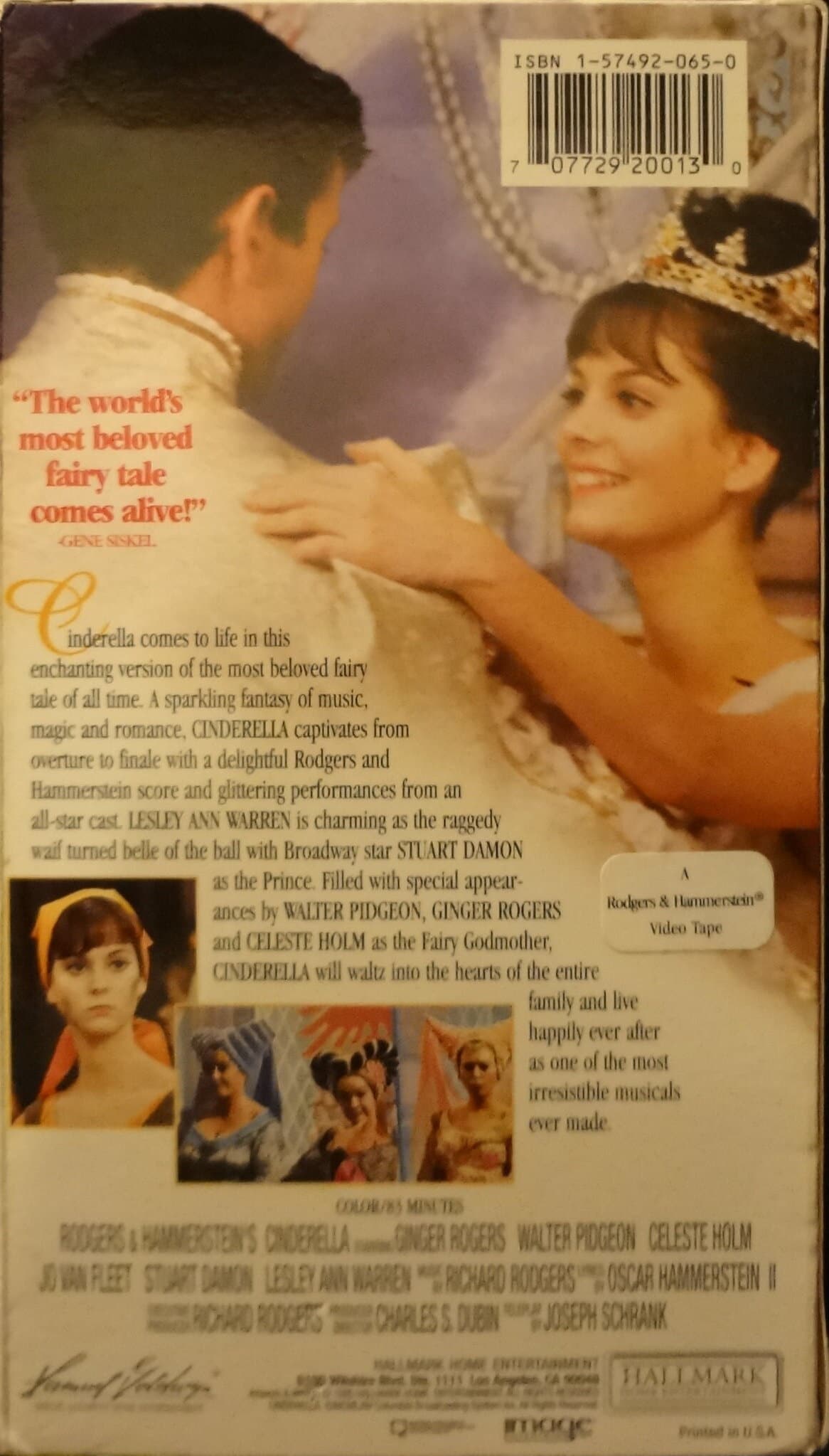 Rodgers and Hammerstein's Cinderella VHS 1965 Ginger Rogers, Walter ...