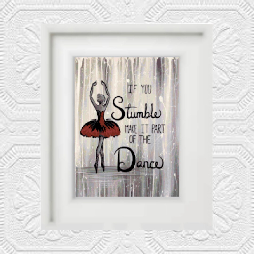 Dance Cross Stitch Pattern, PDF Instant Download, If You Stumble Make ...