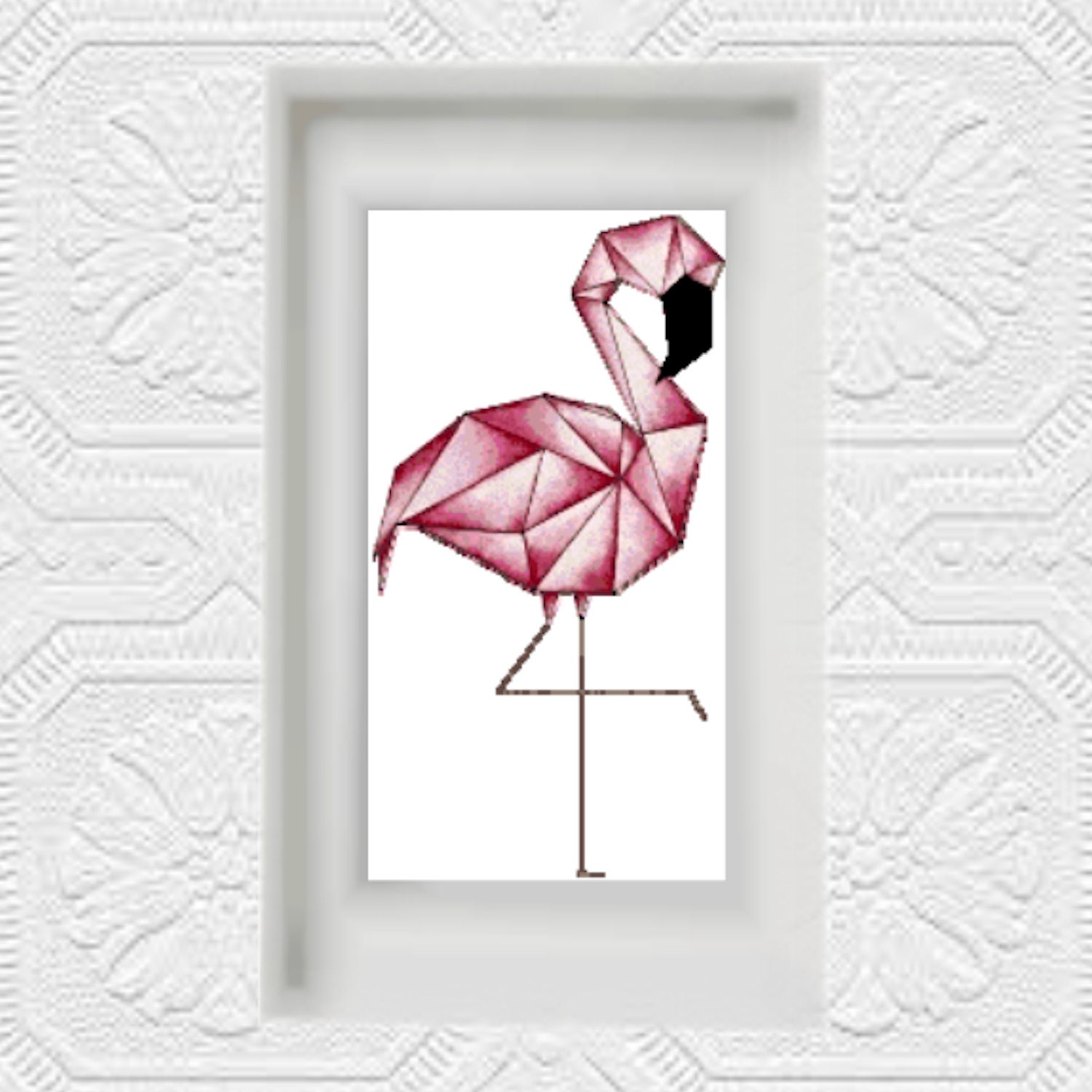 Geometric Flamingo Cross Stitch Pattern PDF Instant Download - Etsy