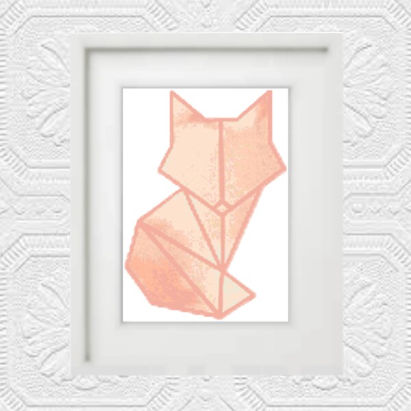 Geometric Fox - Etsy