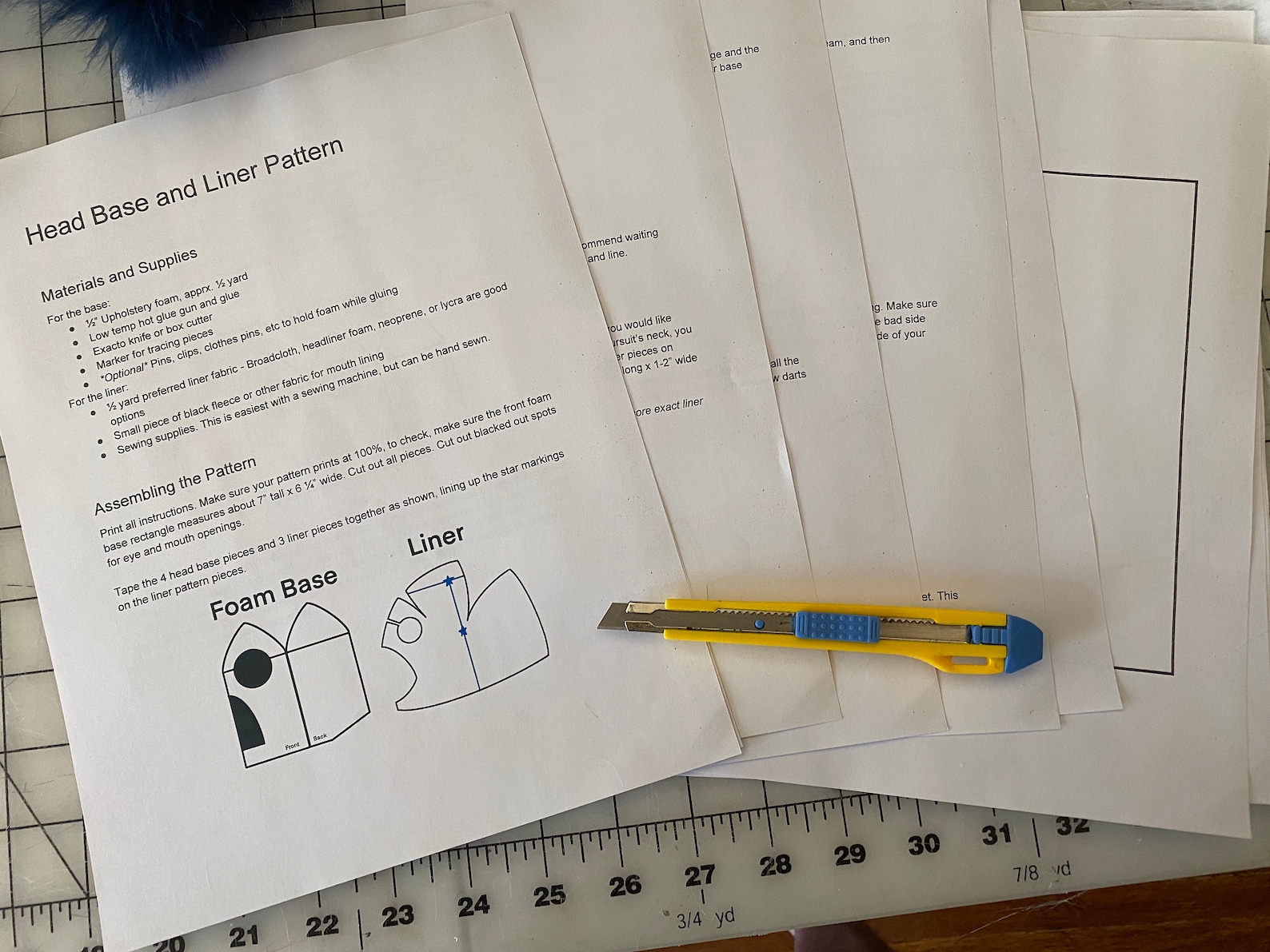 Bucket Style Foam Fursuit Head Base and Liner Pattern - Etsy