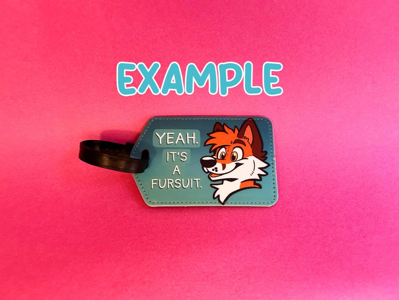 YCH Custom “yeah. It’s a Fursuit.” Luggage Tag - Etsy