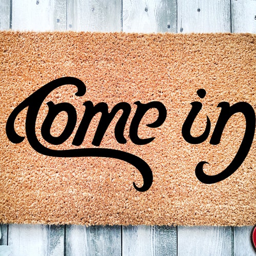 Come in Go Away Laser Engraved Welcome Door Mat Coir - Etsy