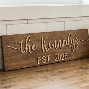 Personalized Family Name Sign: 3D Raised Letter Wedding Gift - Etsy