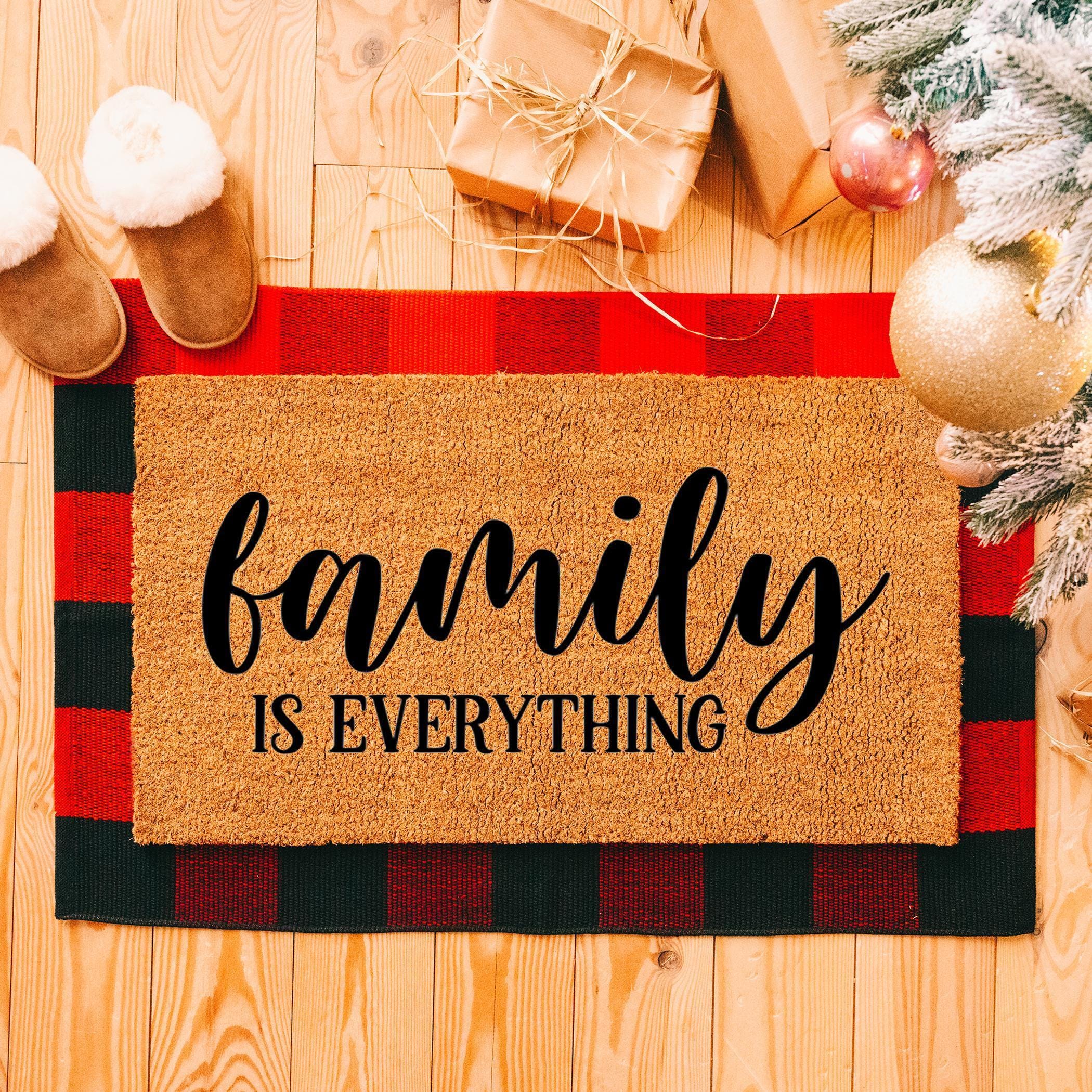 Family Welcome Doormat, Farmhouse Coir Mat (new Home Size Options) 4208 ...