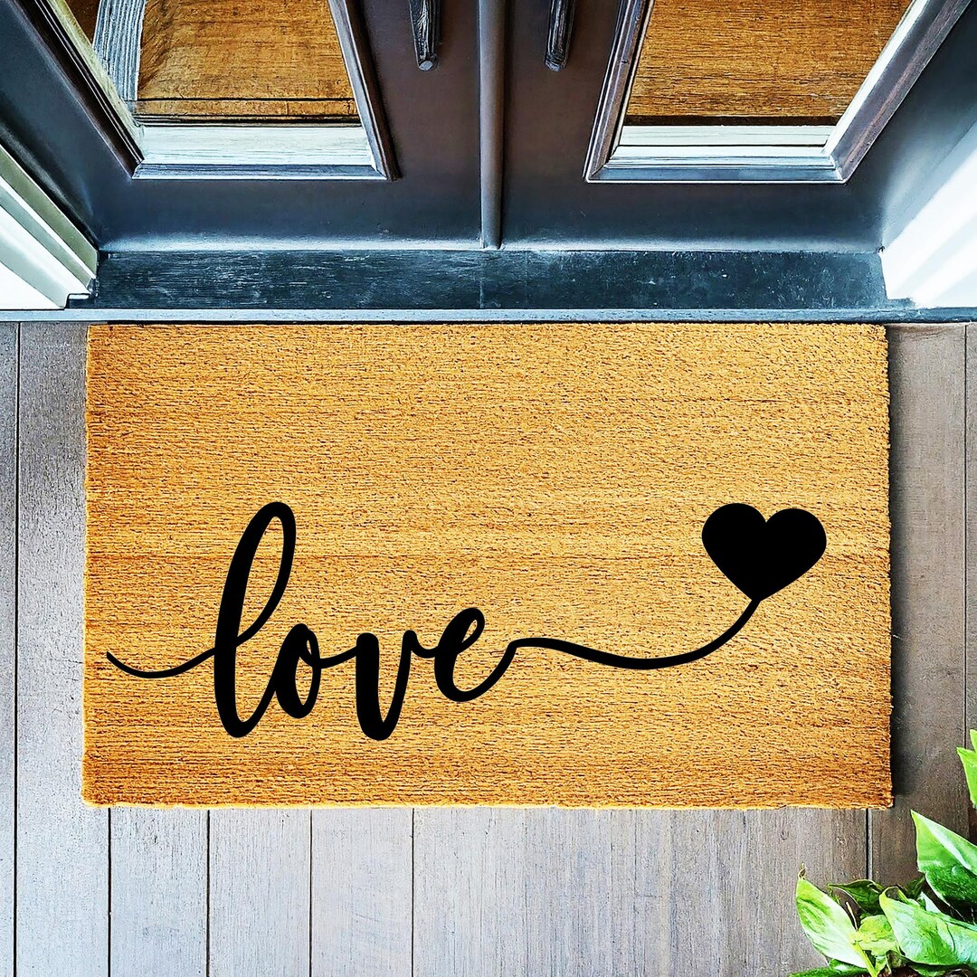 Doormat Love Heart - Cute Valentine's Housewarming Gift for Her Closing ...