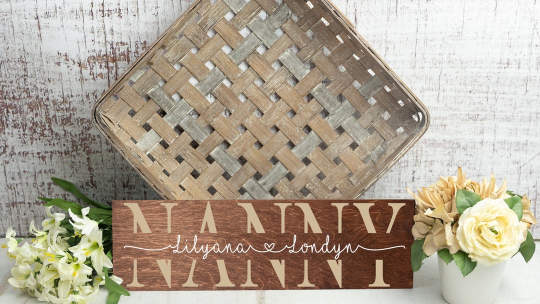 Nanny Mothers Day Gift Nanny Sign Gift for Nanny Rustic - Etsy