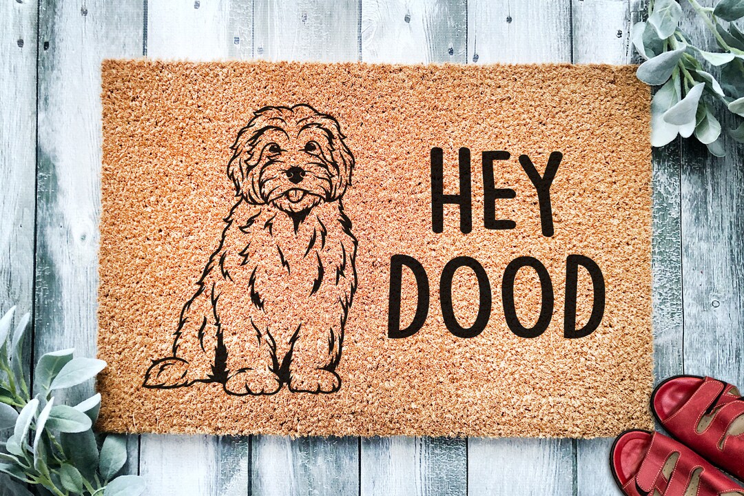 1426 Hey Dood Golden Doodle Dog Goldendoodle Doormat Labradoodle ...