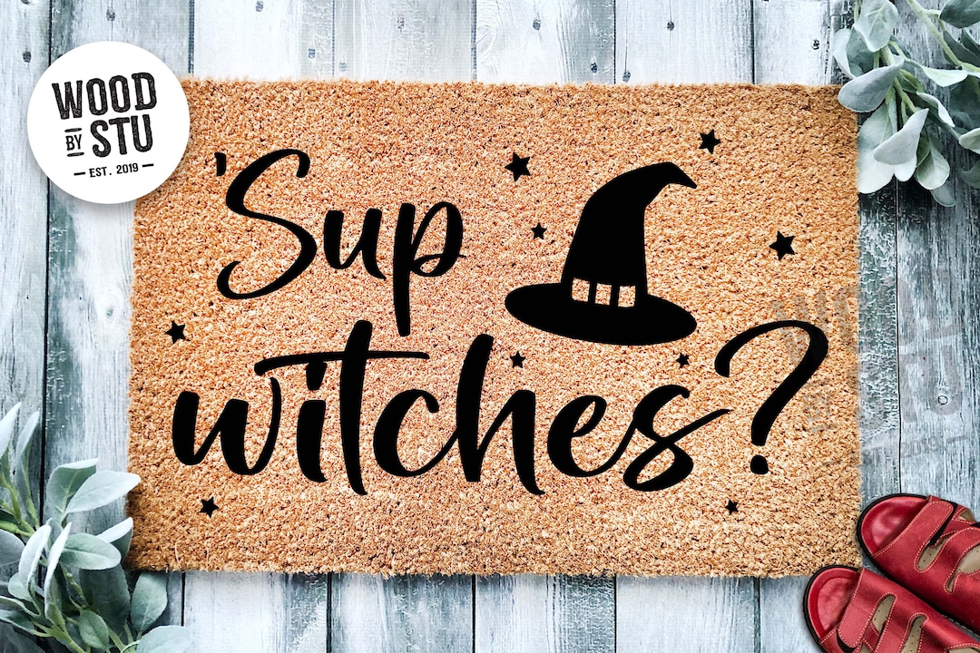 Doormat Sup Witches Funny Doormat Welcome Mat Halloween Decor Funny ...