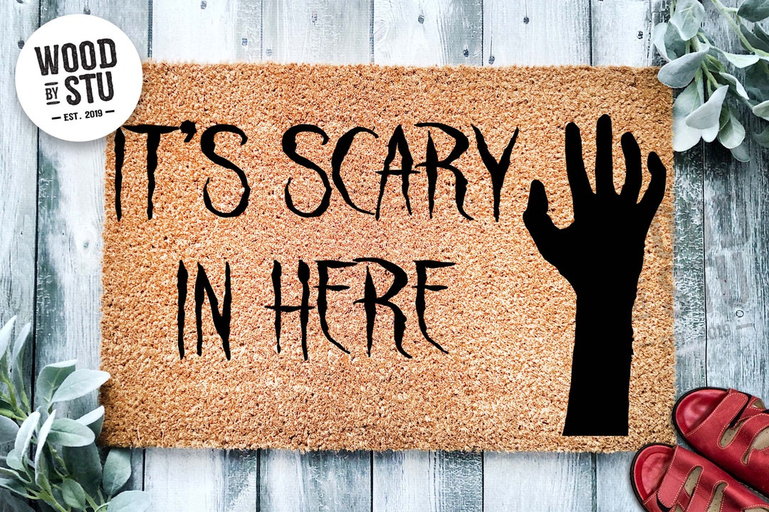 1988 It's Scary in Here Funny Doormat Welcome Mat Funny Door Mat ...