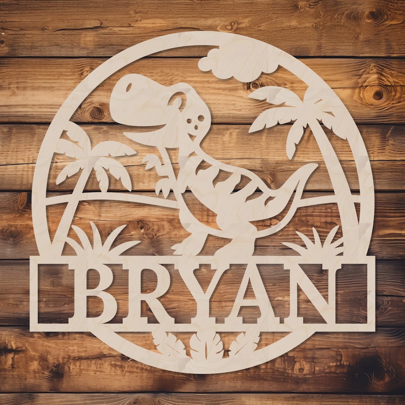 Dinosaur Wood Sign - Etsy