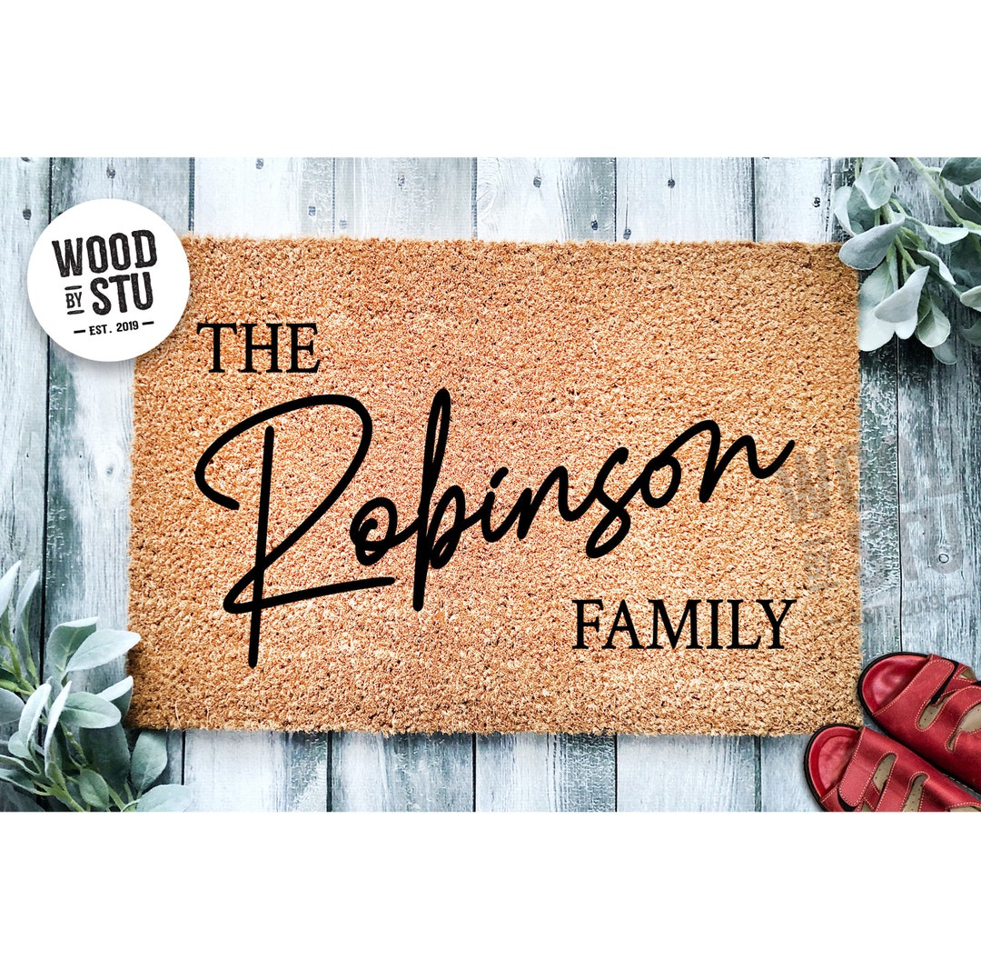 Custom Doormat Personalized Gift Signature Family Name Housewarming ...