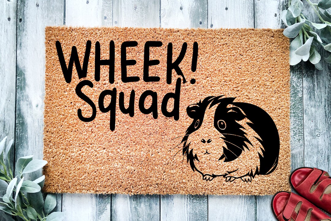 1958 Wheek Squad Cute Guinea Pig Doormat Guinea Pig Squeak Front Door ...