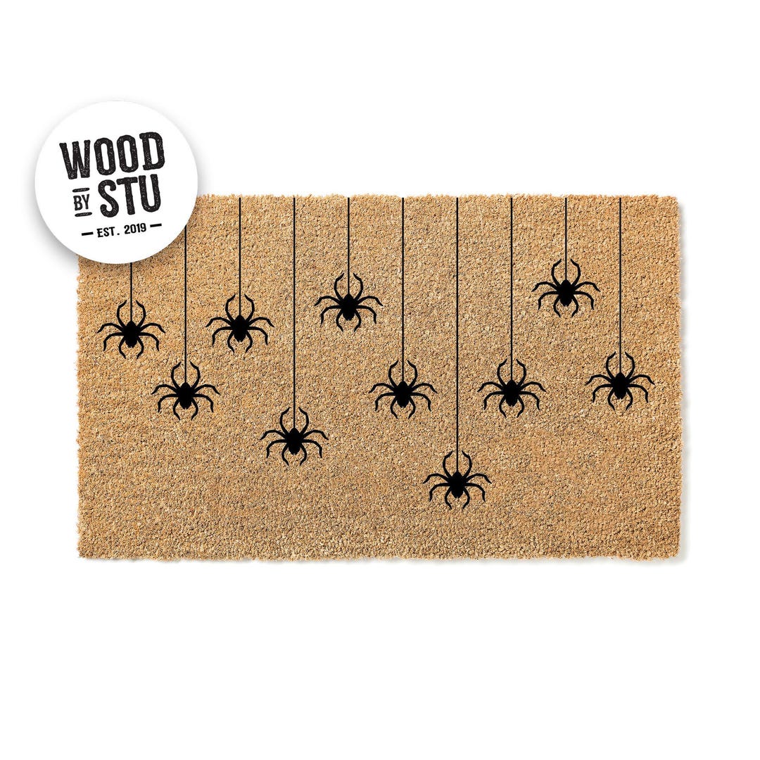 Spiders – Halloween 100% Coconut Coir Doormat • Funny Welcome Mat ...