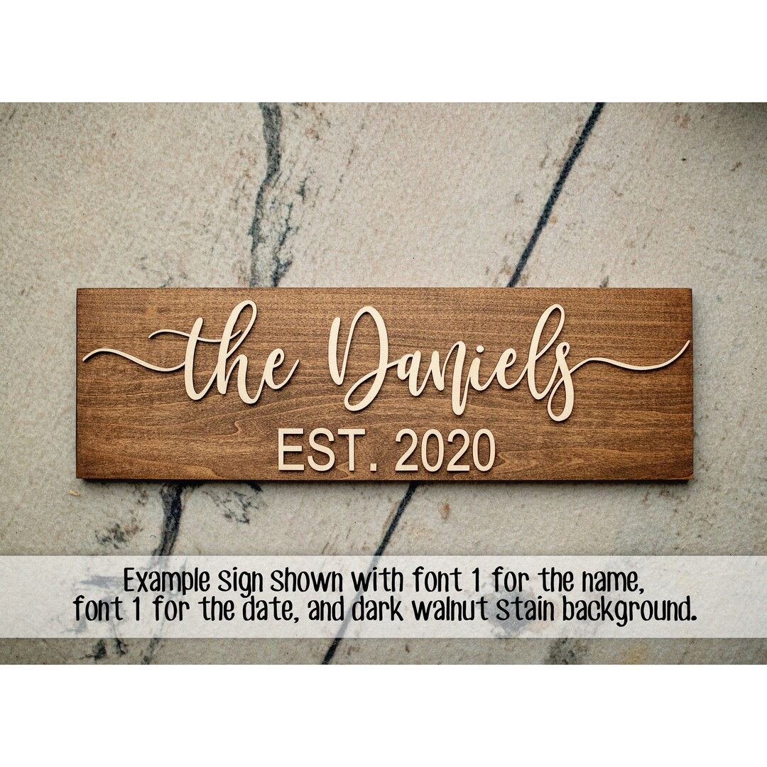 Last Name Sign - Family Name Sign - Wood Name Sign - Custom Name Sign ...
