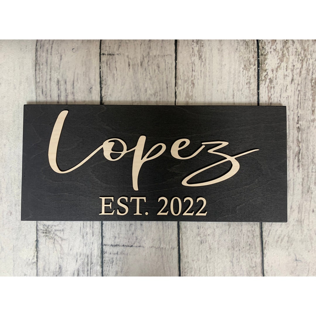 3d Last Name Sign - 3D Sign - Family Name Sign - Established Sign ...