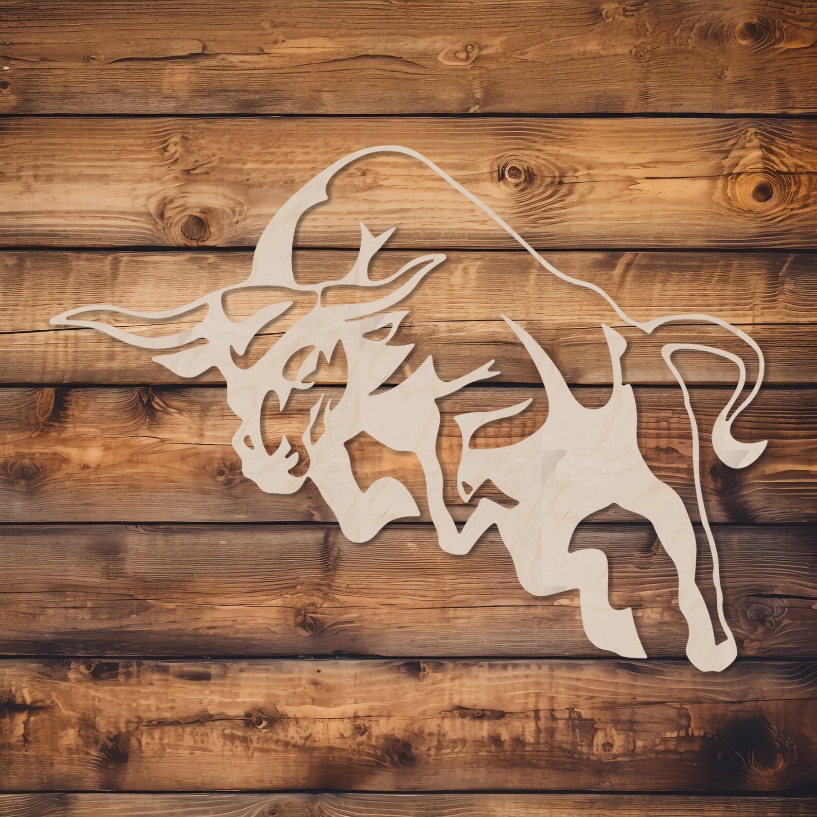 Bull Wood Cutout: Western Farmhouse Decor (wall Hanging 7145) - Etsy