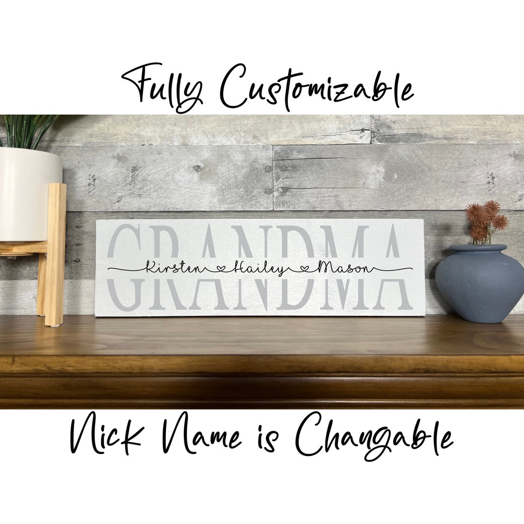 Grandma Sign - Mother's Day Gift for Grandma - Personalized Mothers Day ...