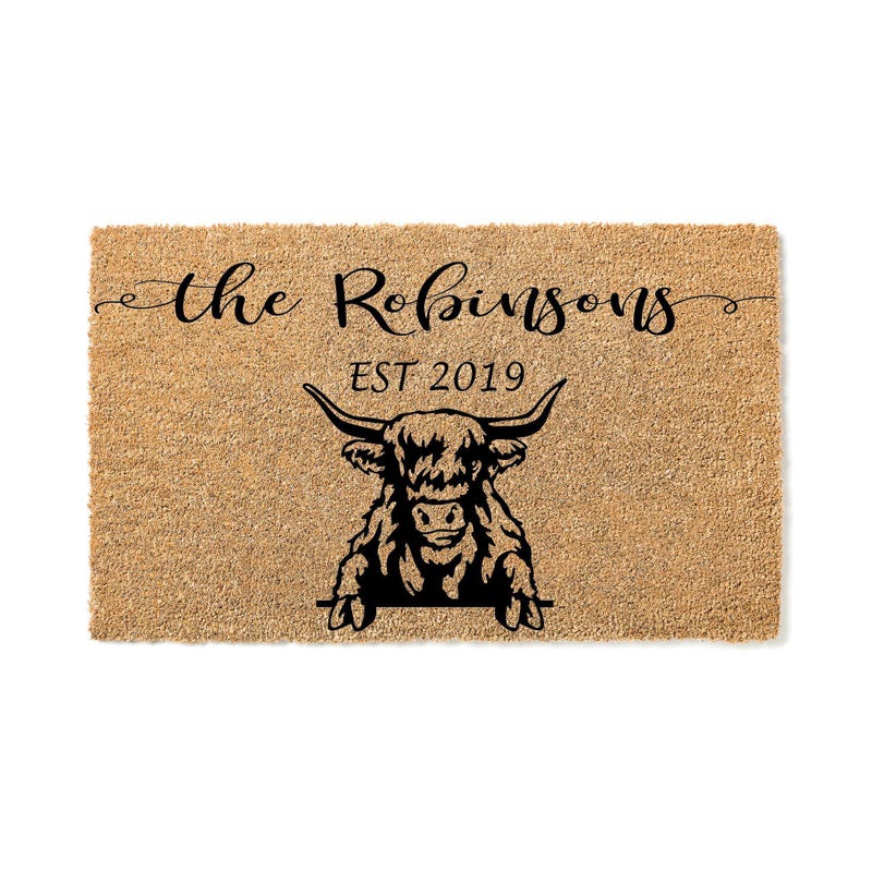 Outdoor Rugs Highland Cow - Etsy