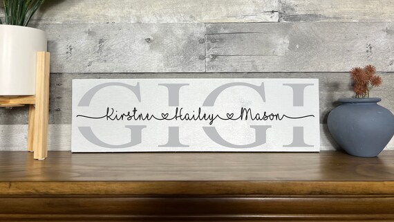 Gigi Sign Mother's Day Gift for Gigi Personalized | Etsy