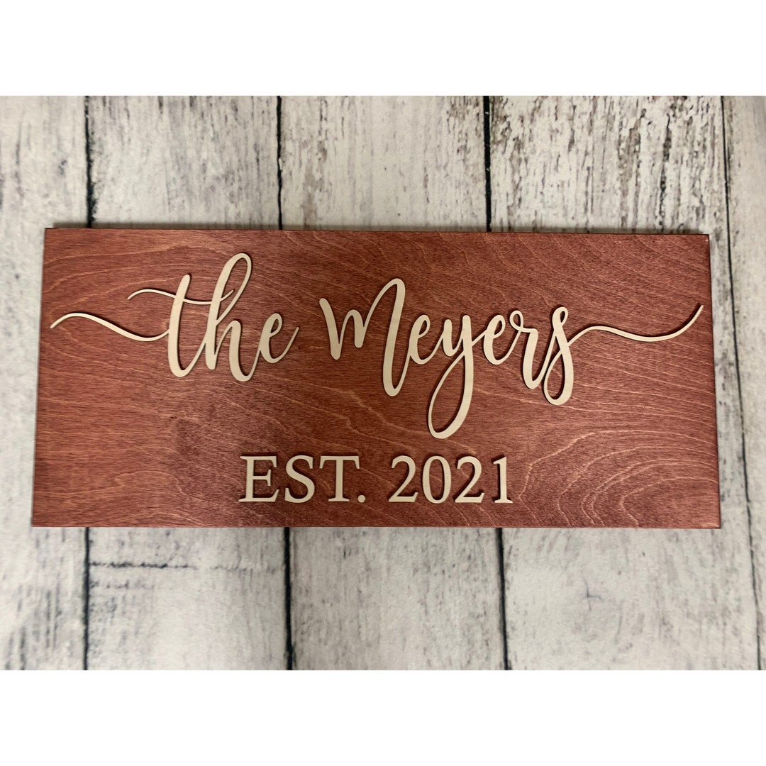 Wedding Sign, Custom Family Name (personalized Text, Multiple Sizes) - Etsy