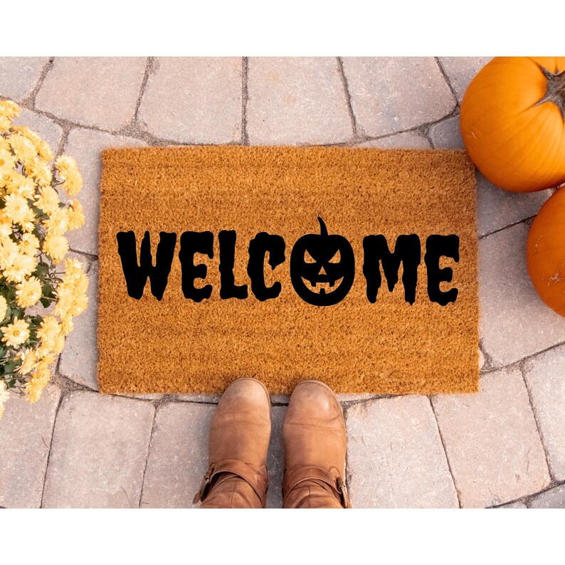 Jack O Lantern Doormat: Halloween Pumpkin Welcome Mat 2012 - Etsy