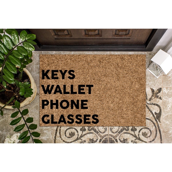 Door Mat Keys Wallet Phone