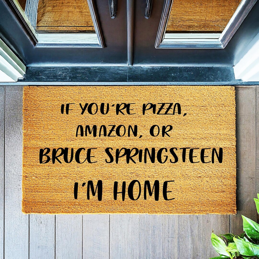 Custom Doormat Bruce Springsteen Amazon Pizza Funny Doormat Welcome Mat ...