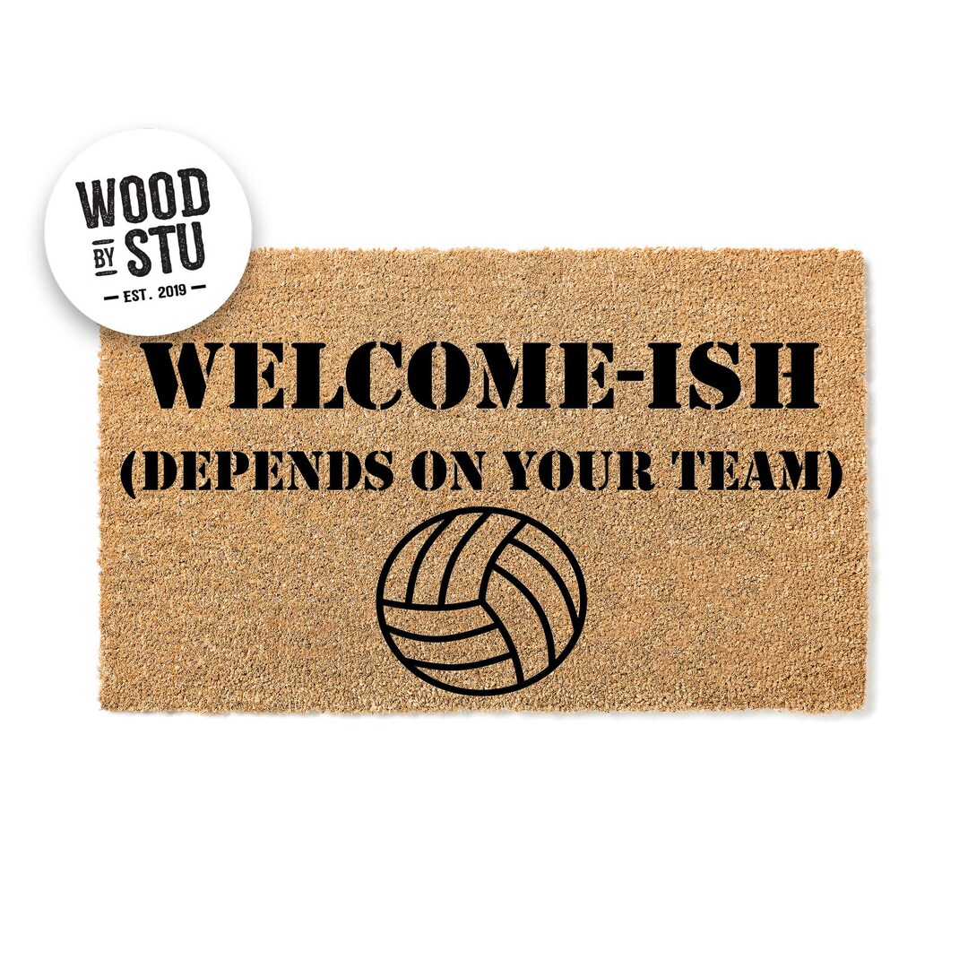 Volleyball Coir Doormat, Funny Welcome Mat (indoor Outdoor) 4126 - Etsy