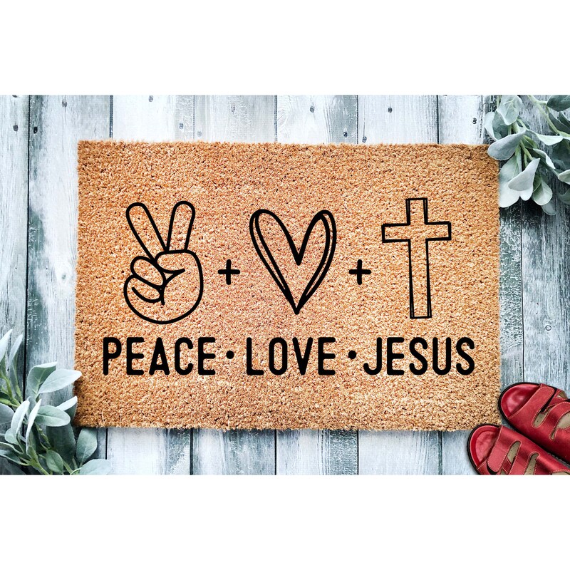 Peace Doormat - Etsy