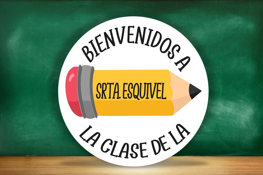 Espanol Bienvenidos a La Clase De La Round Sign - Teacher Gift ...