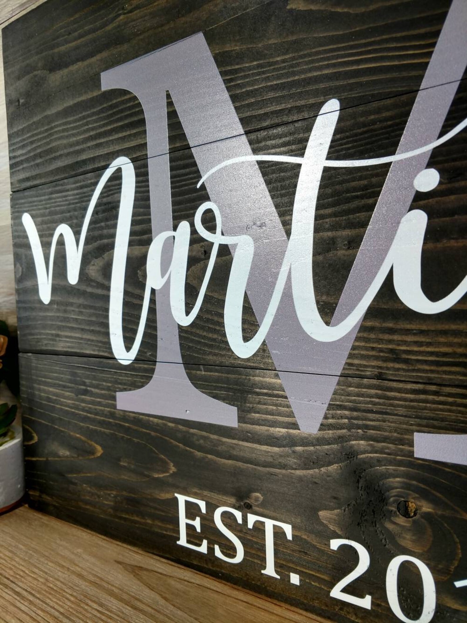 Last Name Sign Monogram Sign Family Name Sign - Etsy